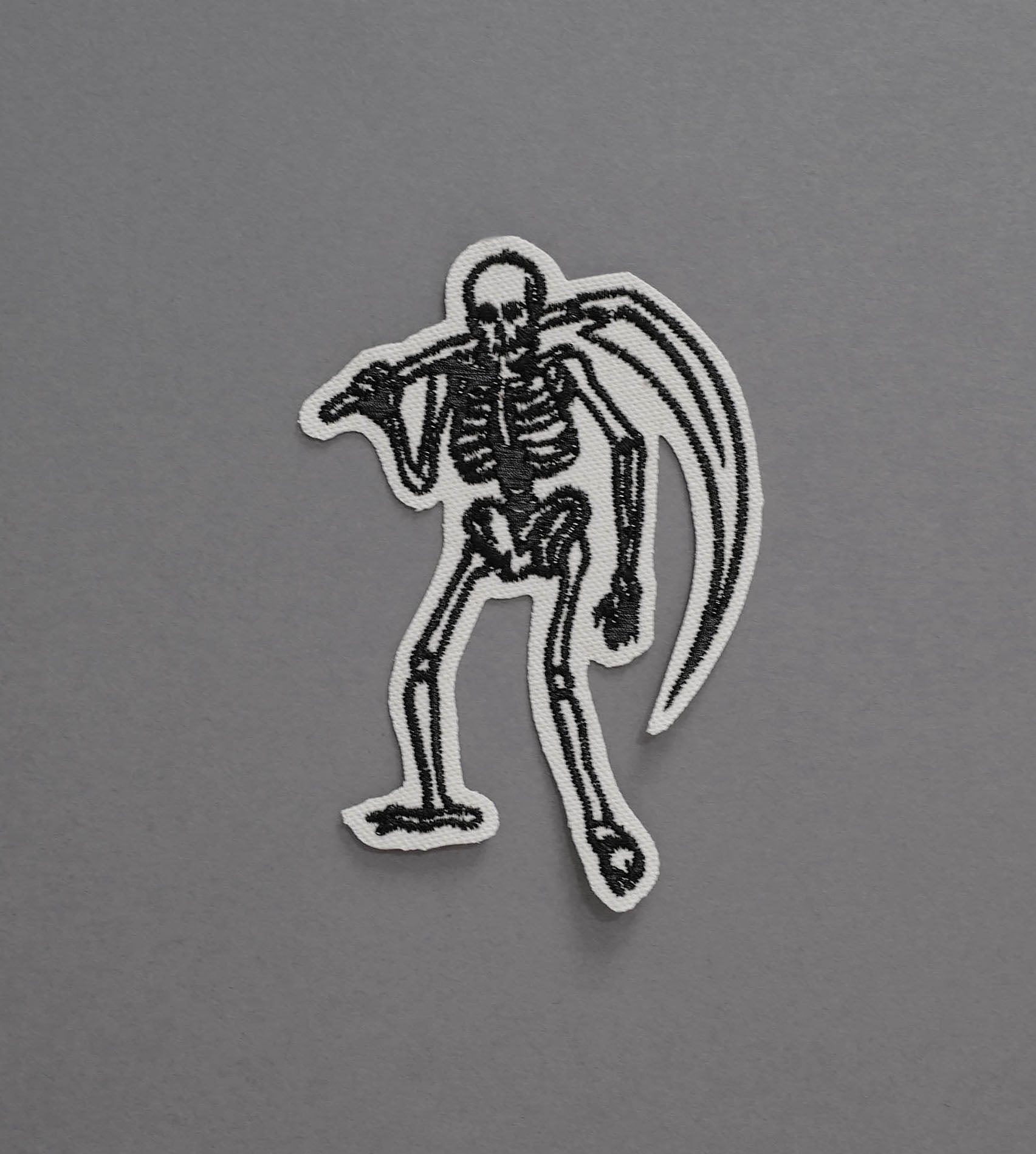 Skeleton Reaper Canvas Patch - Cream – Shrimp Sauce